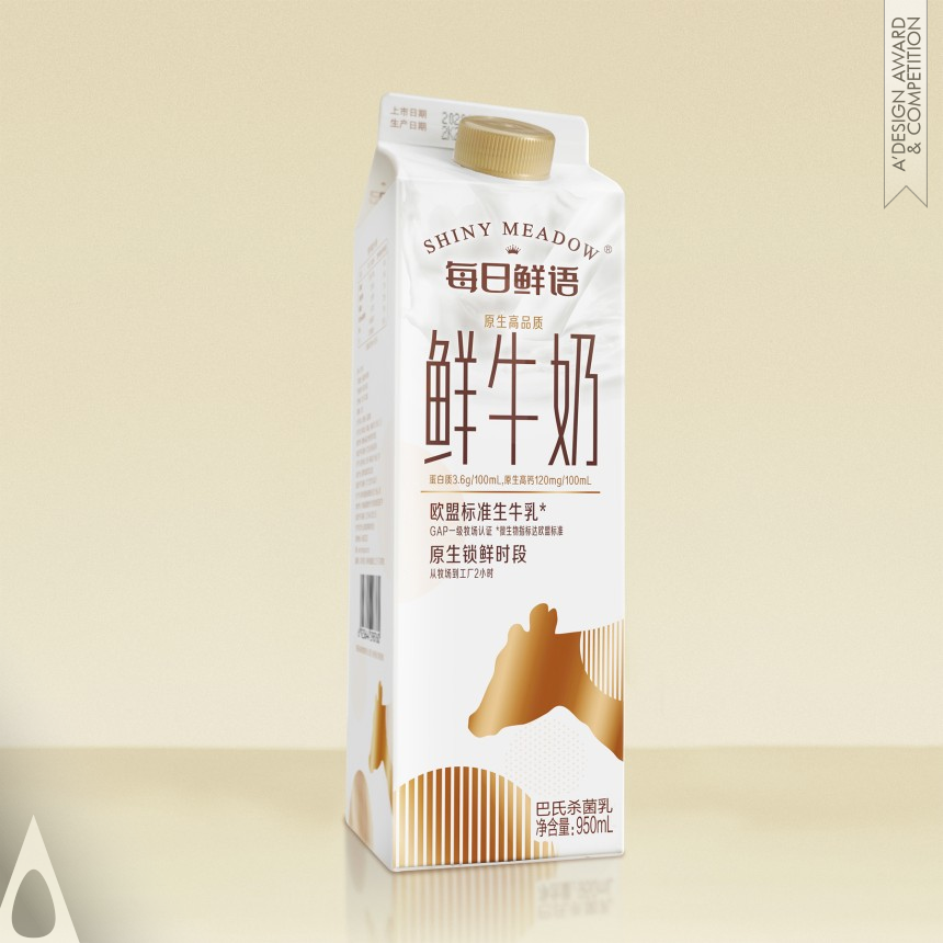 A' Design Award and Competition - Mengniu Fresh Dairy Products Co., Ltd Shiny Meadow Milk Package