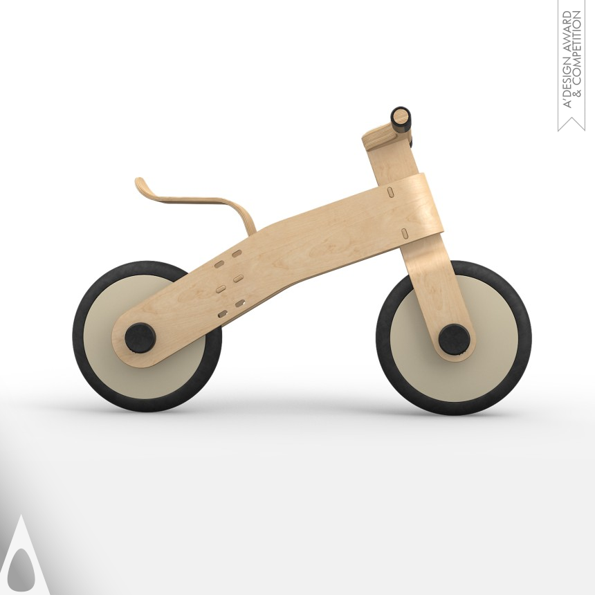A' Design Award and Competition - Aldis Blicsons Choppy Wooden Balance Bike for Kids