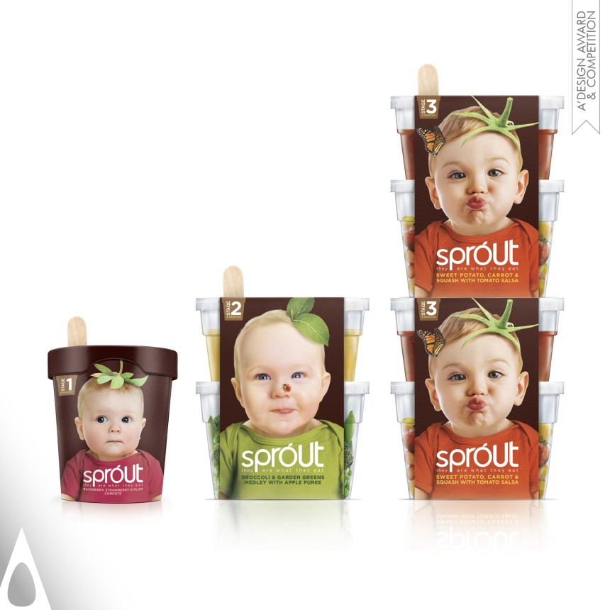 A' Design Award and Competition - Springetts Brand Design Sprout Baby food brand