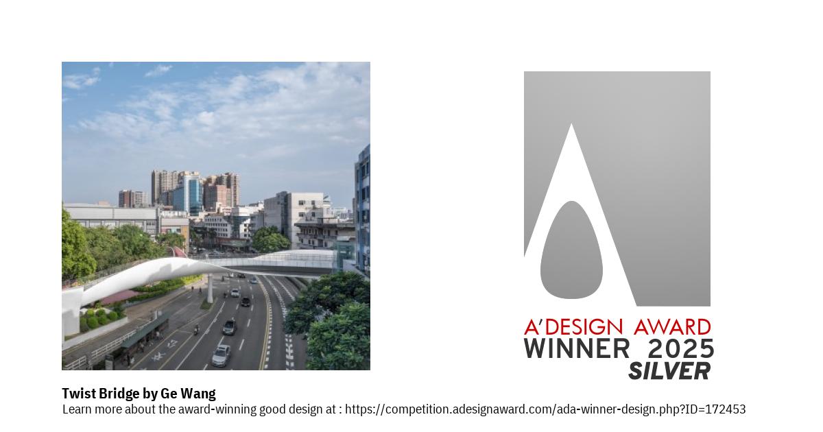 Twist Bridge Pedestrian Overpass by Ge Wang