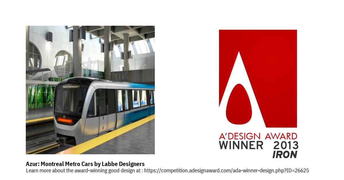Azur: Montreal Metro Cars Public transportation by Labbe Designers