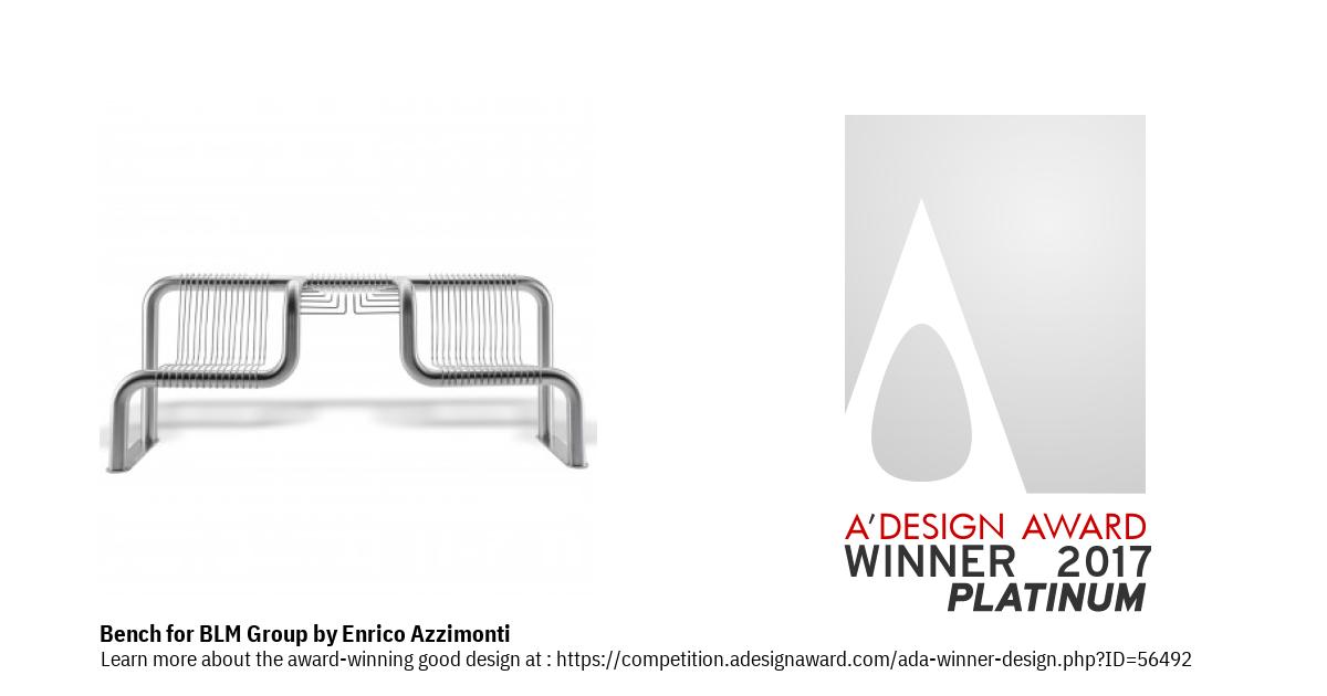Bench for BLM Group Outdoor seating by Enrico Azzimonti