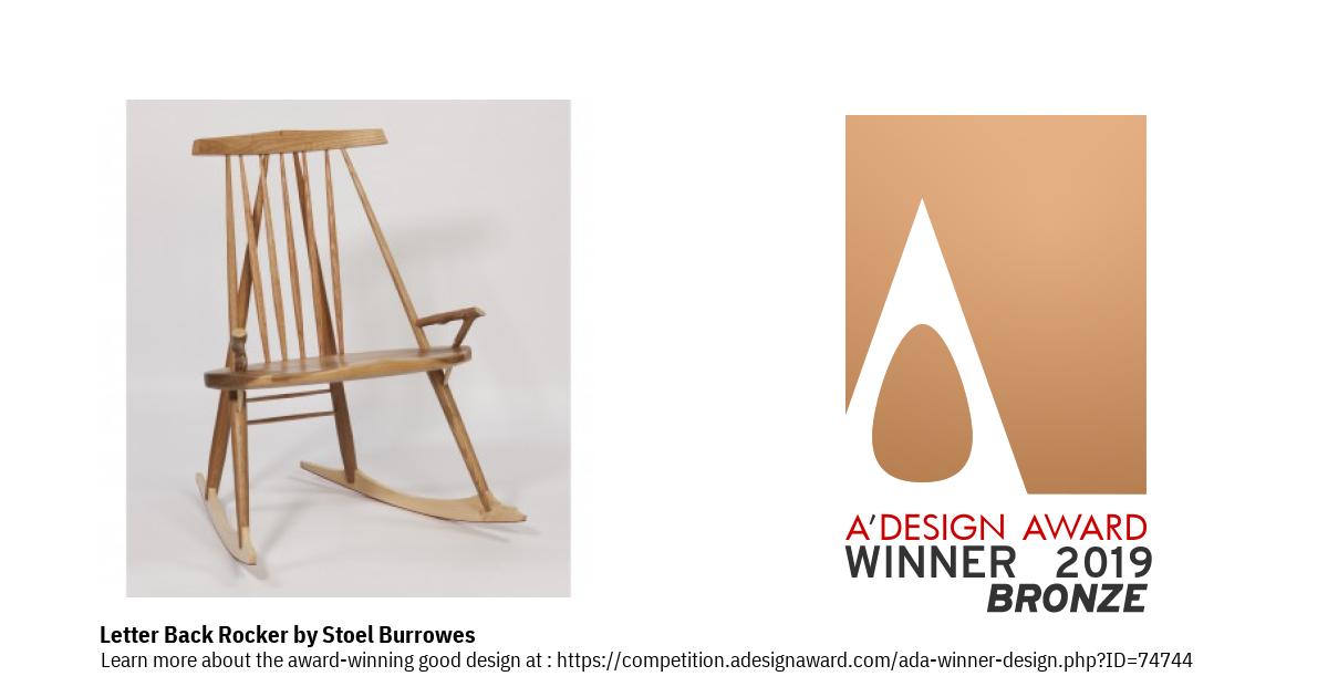 Letter Back Rocker Rocking Chair by Stoel Burrowes